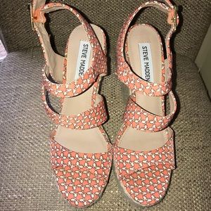 Steve Madden | Shoes | Never Worn Steve Madden Jenny Orange Raffia ...